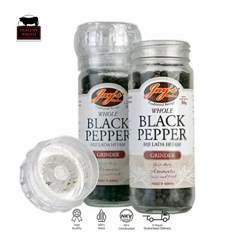 Jual JAY'S BLACKPEPPER GRINDER 50GR Healthy Wagyu | Shopee Indonesia