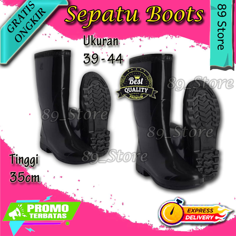 Jual SEPATU BOOTS KERJA PROYEK BANGUNAN / SEPATU BOOTS PRIA BAHAN PVC ...
