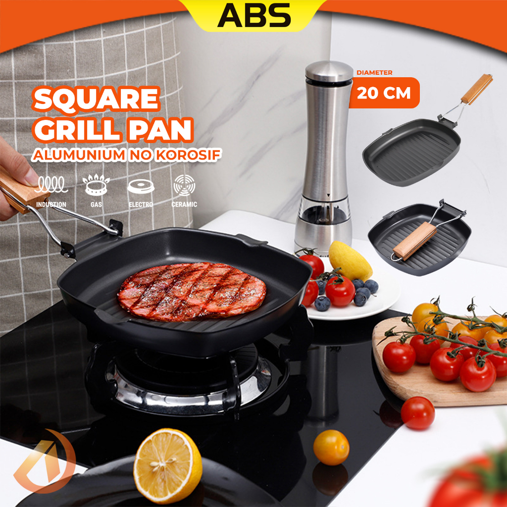 Jual ABS Square Grill/ Pemanggang Grill/ BBQ Daging / Panci BBQ / BBQ Serbaguna | Shopee Indonesia