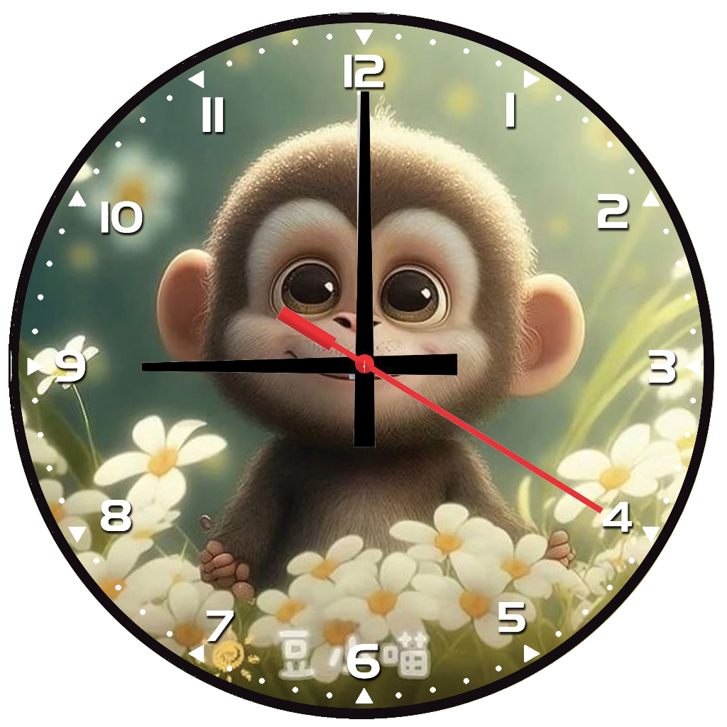 Jual JAM DINDING CUTE MONKEY /JAM DINDING KAYU JAM DINDING UNIK ...