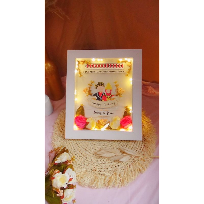 Jual Pop Up 3D Frame - Bingkai 3D Kado Nikah - Bingkai Lampu Pop Up ...