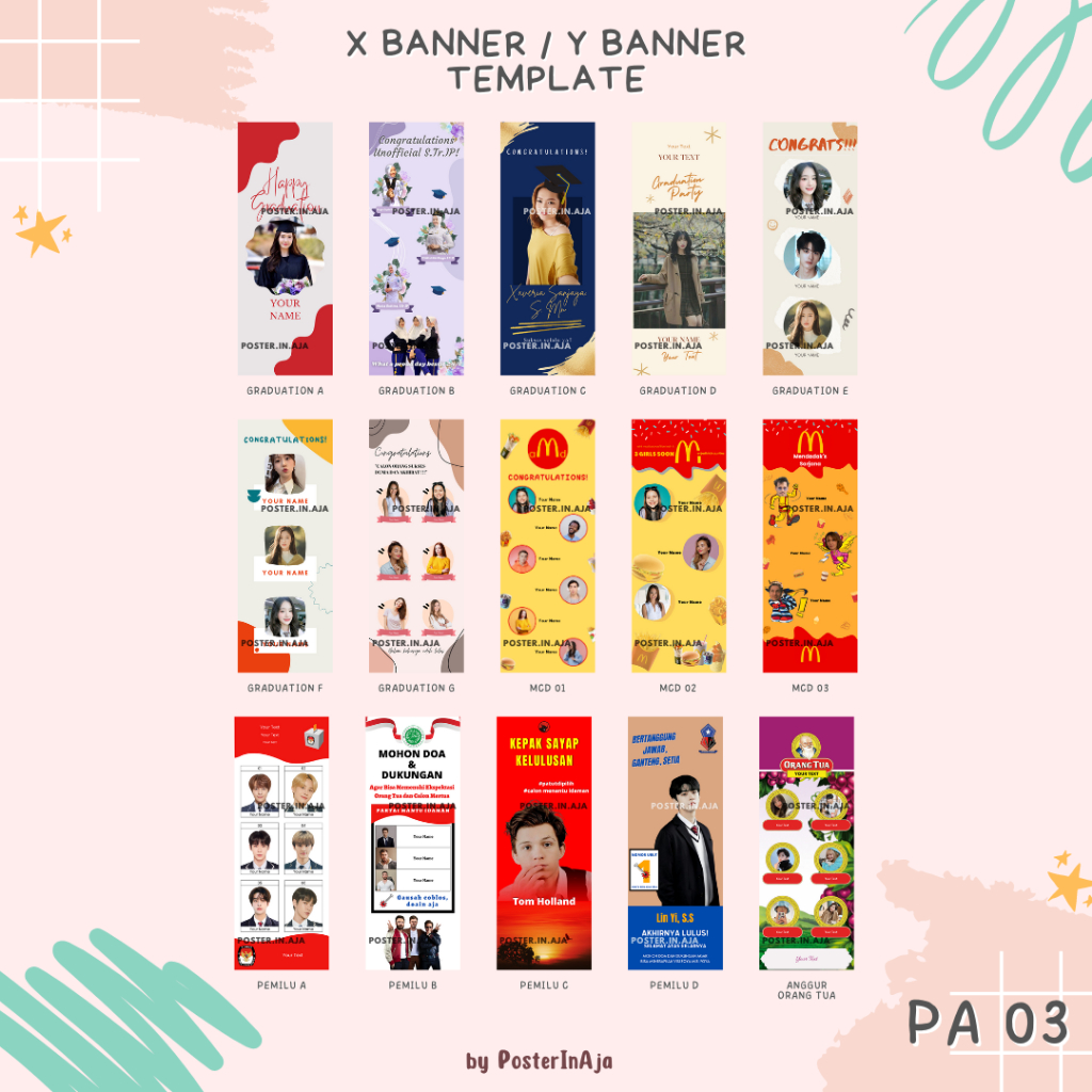 Jual Cetak Print Custom X Banner Y Banner Flexi Korcin FREE DESIGN ...