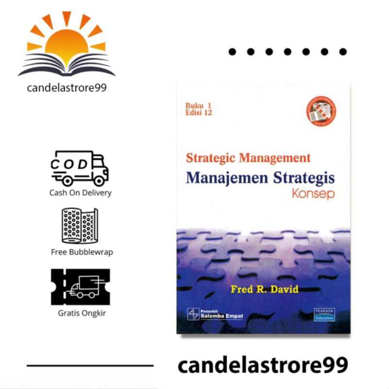 Jual MANAJEMEN STRATEGIS KONSEP JILID 1 EDISI 12 FRED R. DAVID | Shopee Indonesia