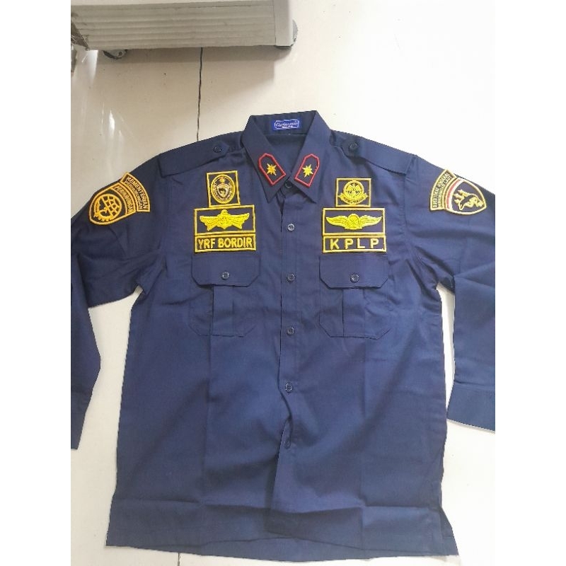 Jual KEMEJA PDL BIRU | Shopee Indonesia