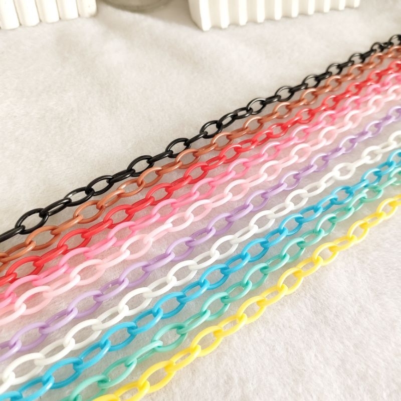 Jual Rantai Plastik Akrilik panjang ±50cm - Rantai Bahan Gantungan ...