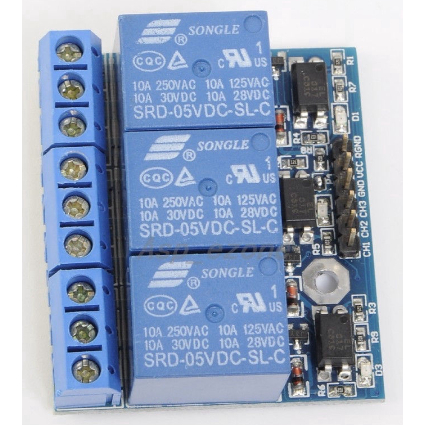 Jual RELAY 5V 3 CHANNEL OUTPUT 250VAC 30VDC 10A WITH OPTOCUPLER MODUL ...