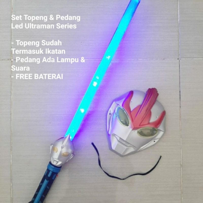 Jual Mainan Set Pedang LED & Topeng Ultraman - Cosplay Mask Anak | Shopee Indonesia