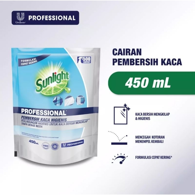 Jual SUNLIGHT GLASS CLEANER 450 ML.Pembersih Kaca | Shopee Indonesia