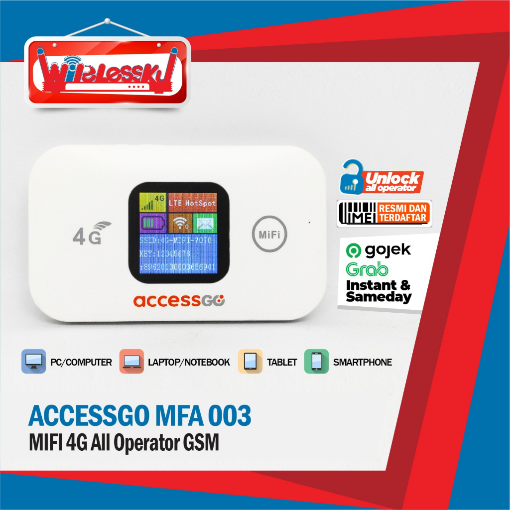 Jual Modem MIFI AccessGo MFA-003 4G With Display All Operator GSM | Shopee Indonesia