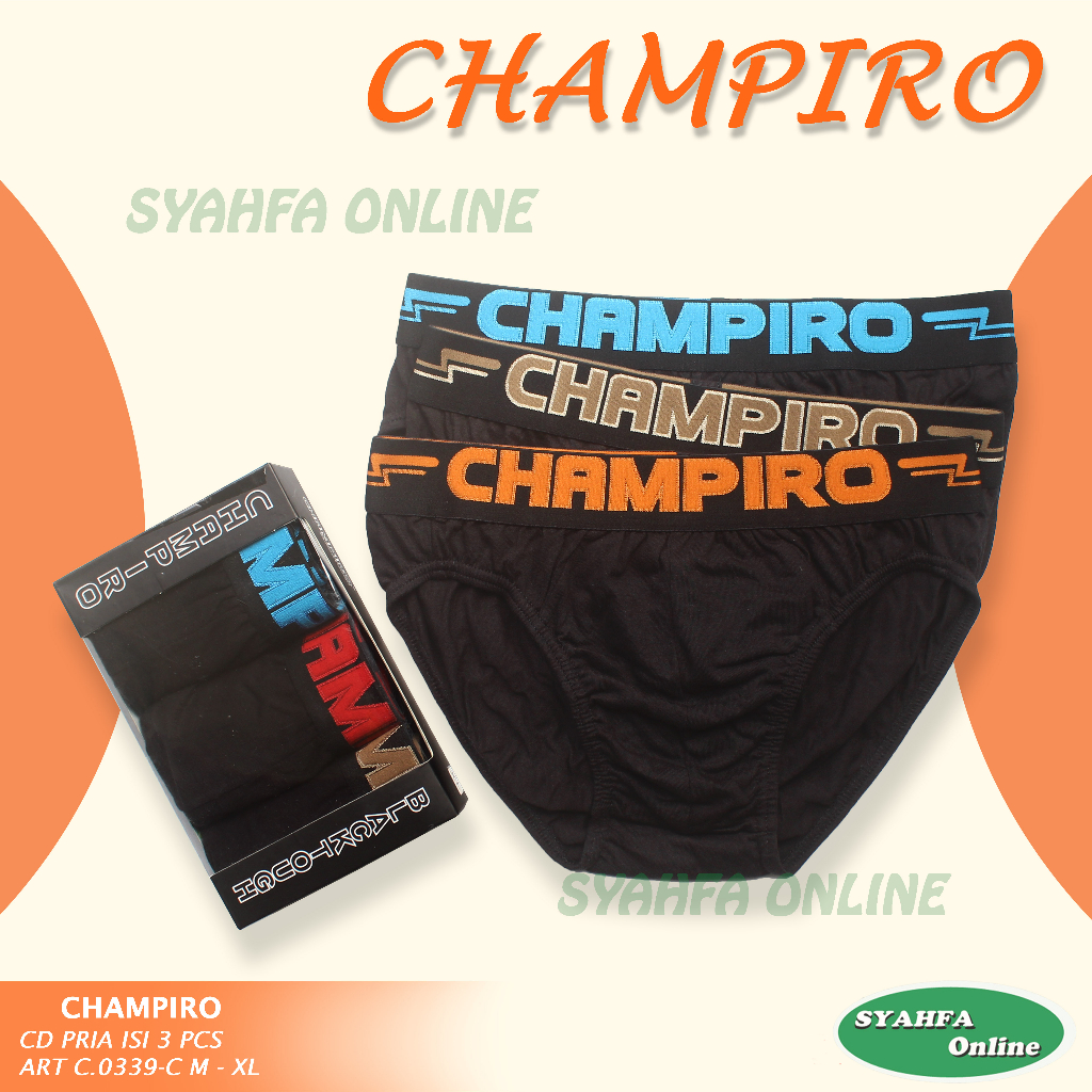 Jual [ ISI 3 pc ] Champiro 0339 / Celana Dalam Pria / Sempak Pria / Cd ...