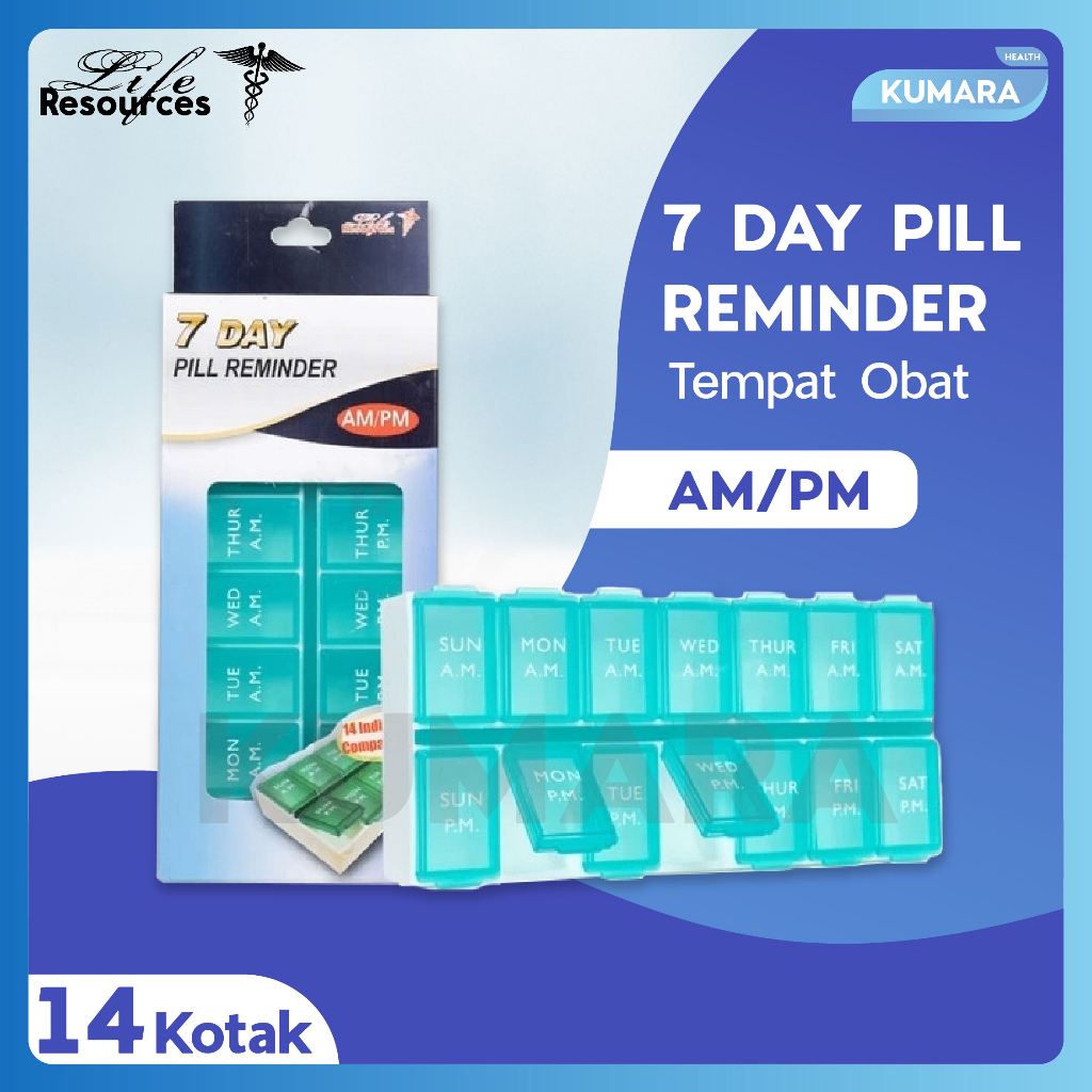 Jual LIFE RESOURCES - Kotak Obat 7 Day Pill Reminder AM/PM Tempat Obat ...