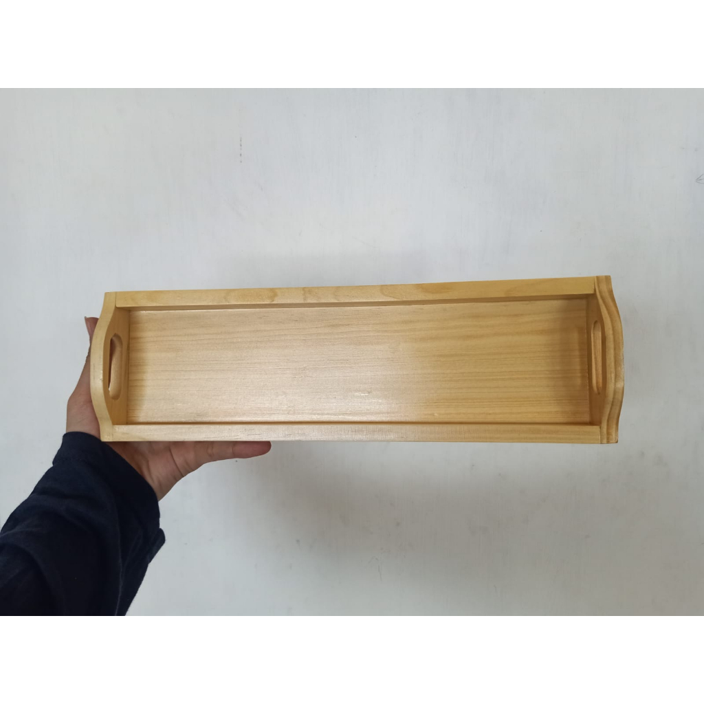 Jual Baki Nampan Kayu / Tray Kayu Pinus Ukuran 32 x 10 x 3 Serbaguna ...