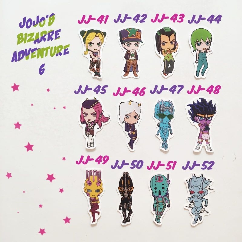 Jual Sticker Anime Jojo no Kimyou na Bouken 5 Jojo's Bizarre Adventure ...