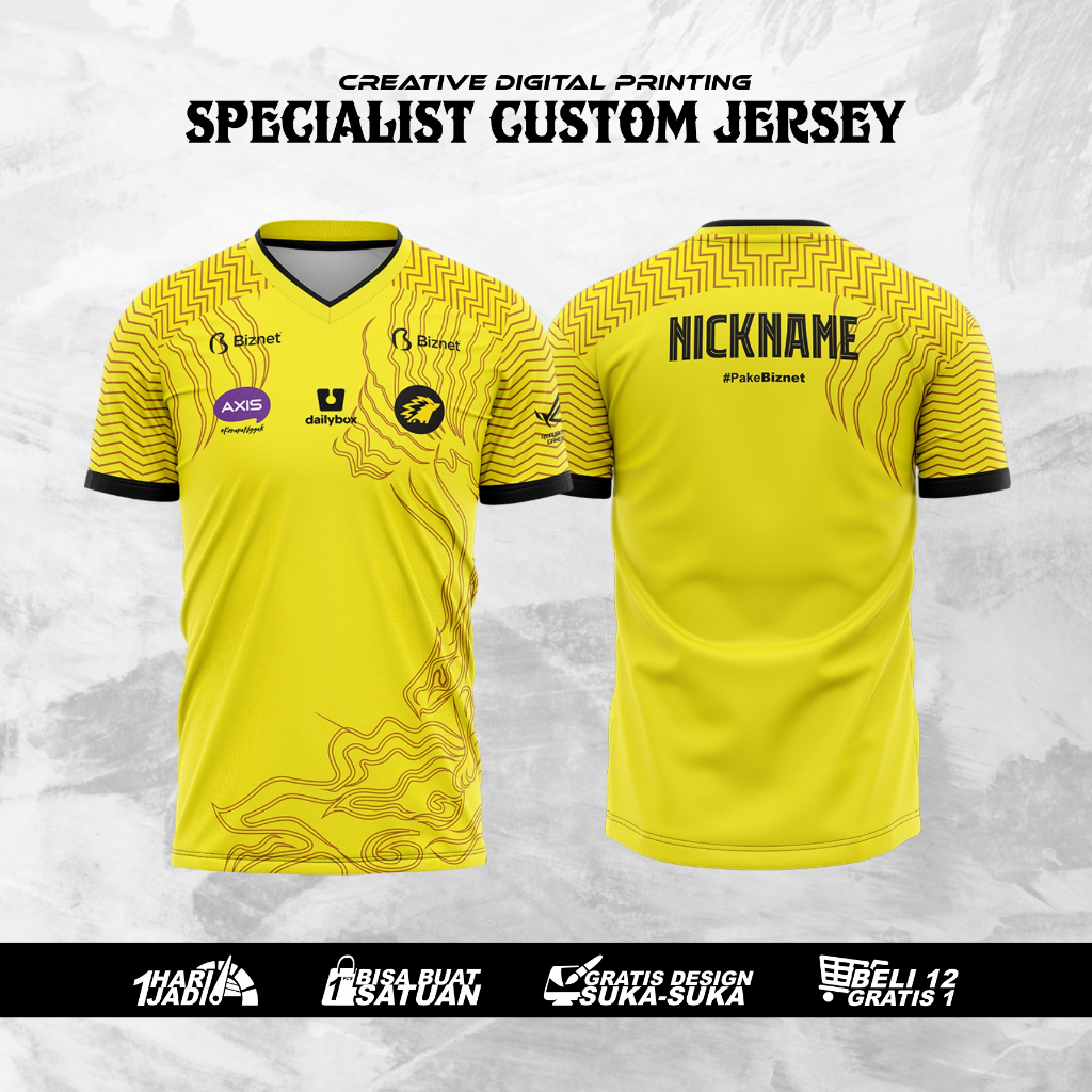 Jual JERSEY ONIC HOME ESPORTS SEASON 11 FREE NICKNAME FULL PRINTING ...