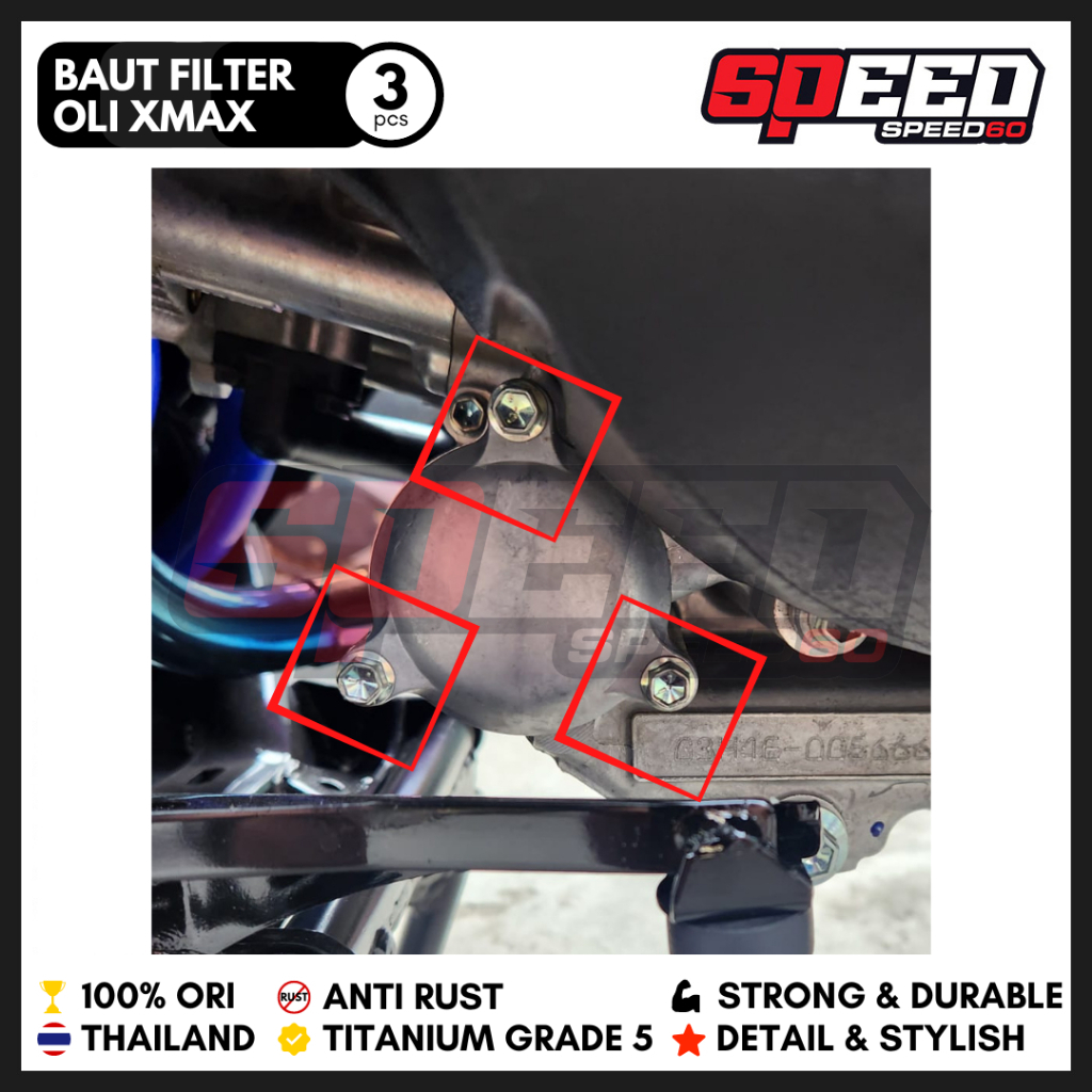 Jual Baut Filter Oli Yamaha Xmax 250 Baut Titanium Grade 5 Thailand ...