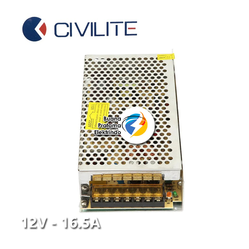 Jual Driver LED Adapter Strip CIVILITE 200W 12V 16,5A Adaptor | Shopee ...