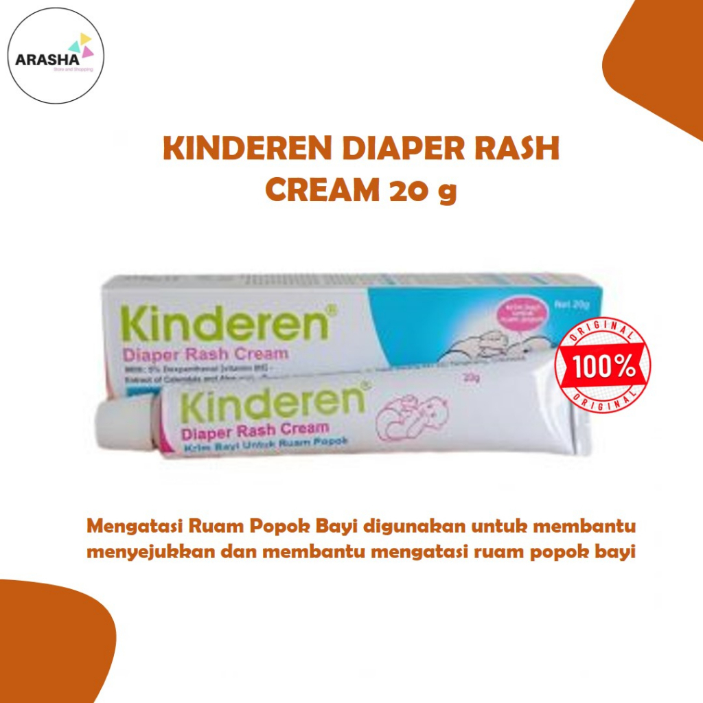 Jual KINDEREN DIAPER RASH CREAM 20 GR Krim Mengatasi Ruam Popok Bayi ...