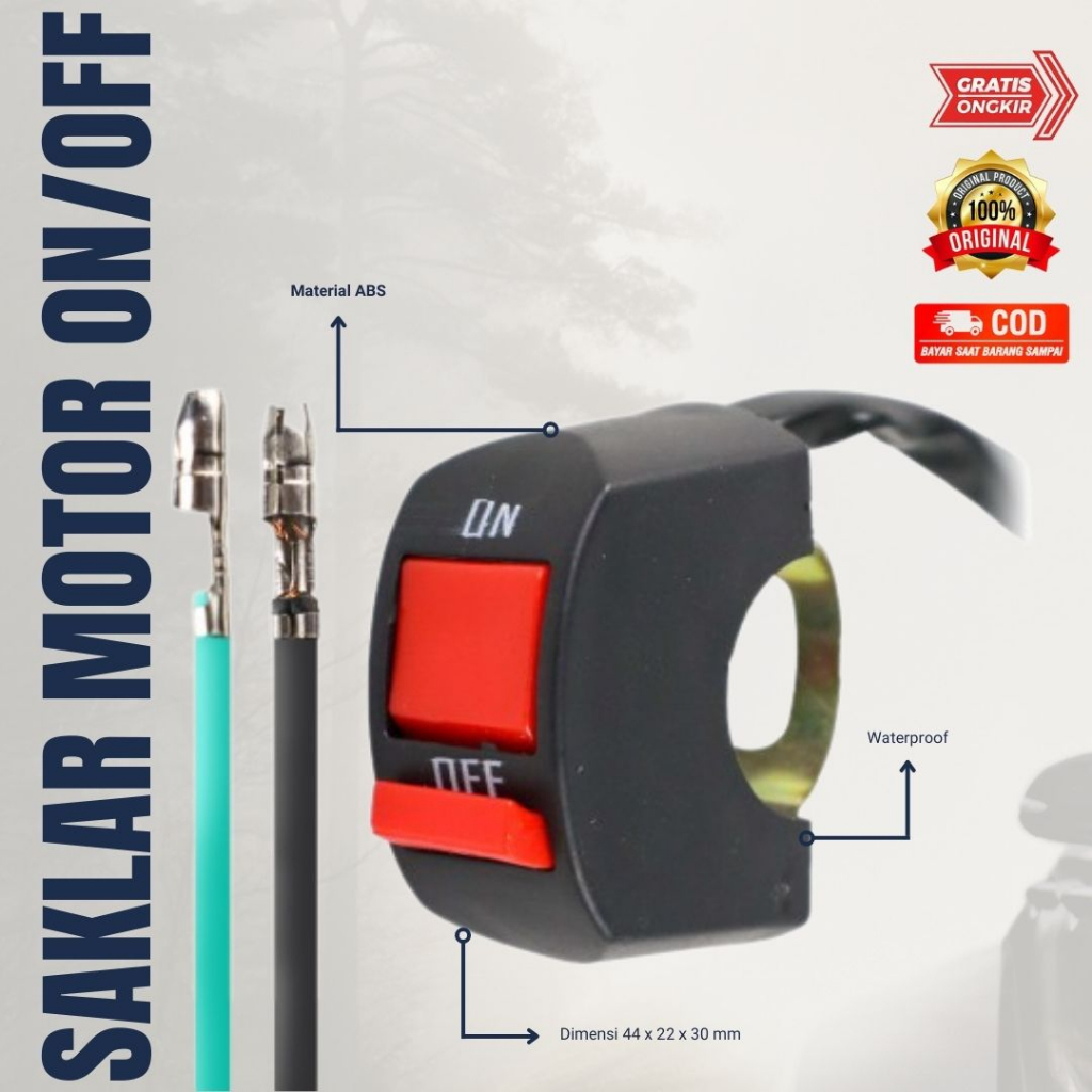 Jual Saklar Motor Tombol ON/ OFF Tambahan - Saklar Motor Lampu Tambahan ...