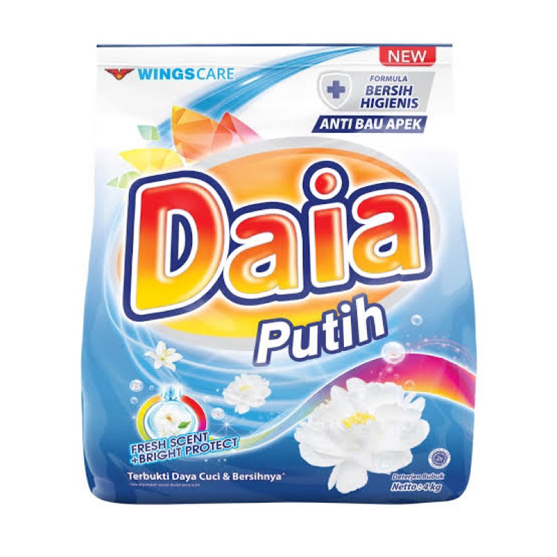 Jual Daia Deterjen Bubuk Putih / Violet Passion 4 kg | Shopee Indonesia