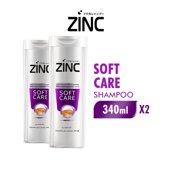 Jual Zinc Shampoo Anti Ketombe Soft Care 2 x 340 mL | Shopee Indonesia