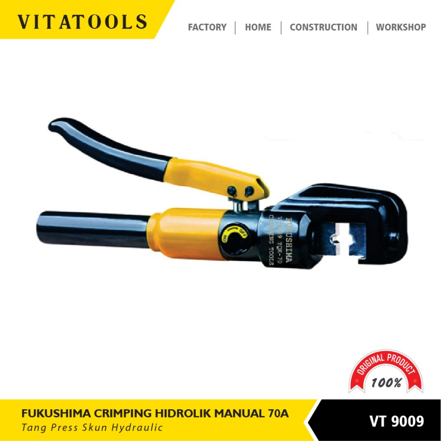 Jual TANG CRIMPING FUKUSHIMA / VITATOOLS CRIMPING HYDRAULIC MANUAL 70A - TANG PRESS SKUN ...