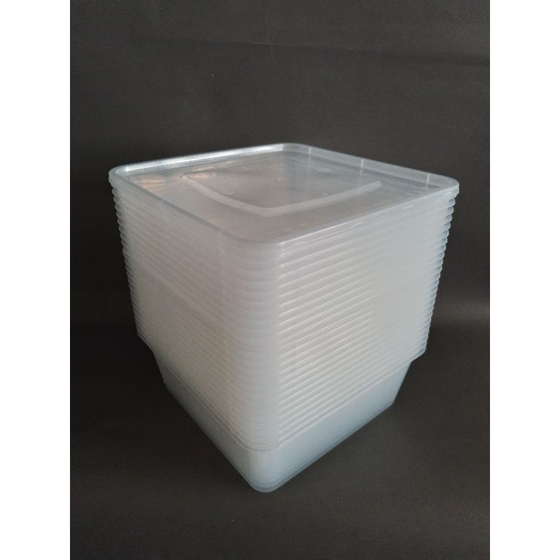 Jual Thinwall 3000 Ml Square Klir Thinwall Kotak Food Container Kotak