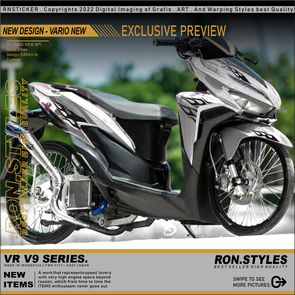 Jual V9 CUTTING STICKER STRIPING VARIO NEW 125-150 2019-2021 STRIPING ...