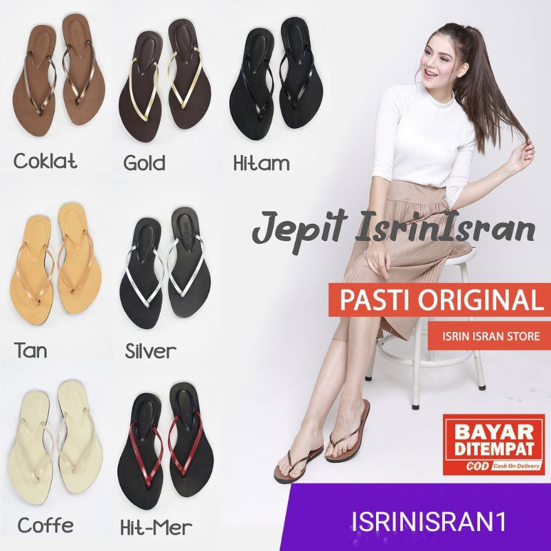 Jual SANDAL JEPIT BEACH BY ISRIN ISRAN 100℅ ORIGINAL UANG KEMBALI | Shopee Indonesia