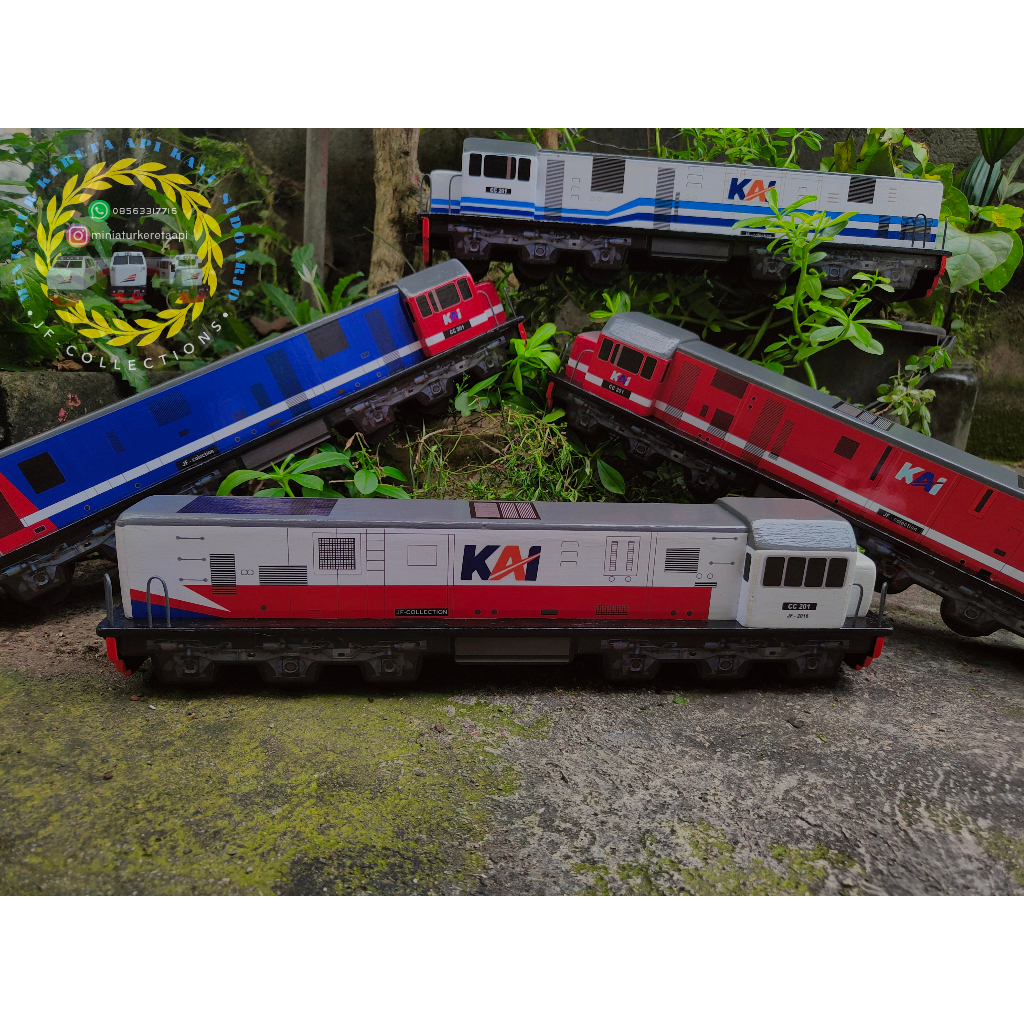 Jual MINIATUR KERETA API KAYU SIDOARJO-LOKOMOTIF CC 201 (ALL VARIAN ...
