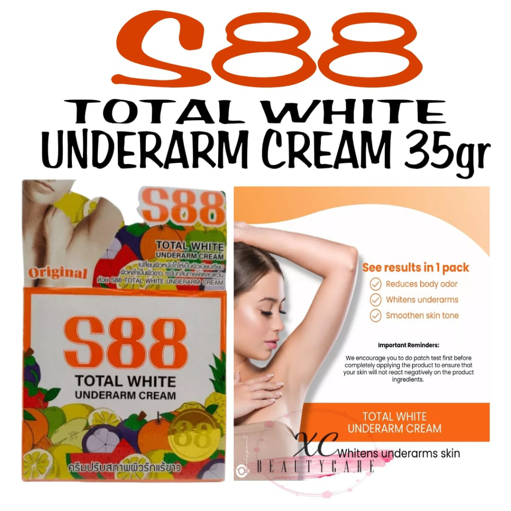 Jual S88 TOTAL WHITE UNDERARM CREAM 35gr / S88 UNDERARM / CREAM KETIAK | Shopee Indonesia