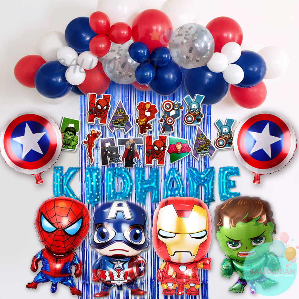 Jual AVENGERS ASSEMBLE DEKORASI SET/ULANG TAHUN ANAK COWO/BALON FOIL ...