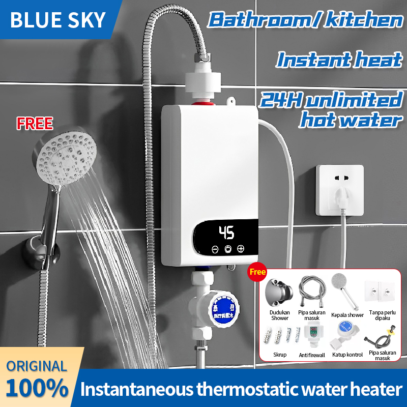 Jual BLUE SKY Pemanas air listrik instan yang dipasang di dinding/Water ...
