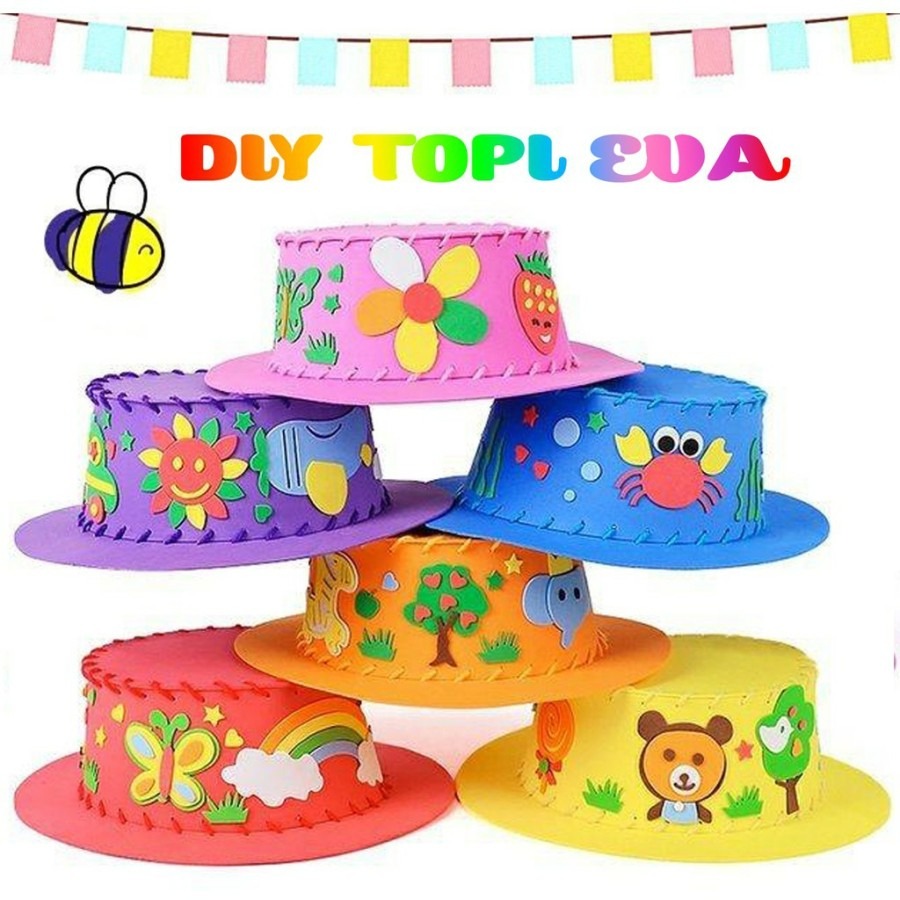 Jual DIY Topi Eva Anak - Mainan Edukasi Anak - DIY Craft Anak - Mainan ...