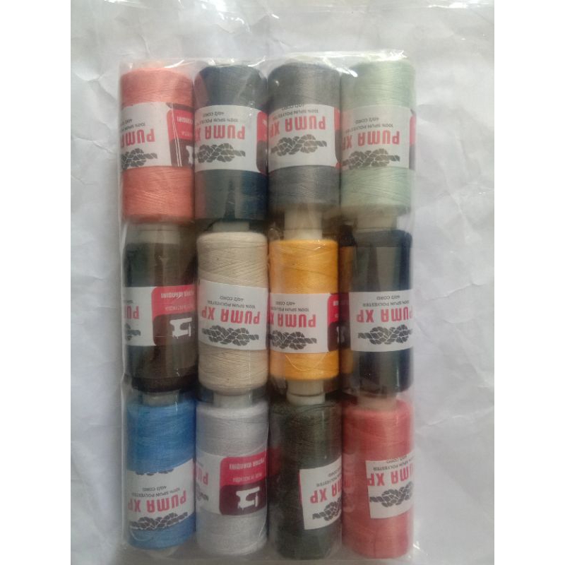 Jual benang jahit 1lusin/12pcs warna warni lengkap isi 12pcs / benang ...