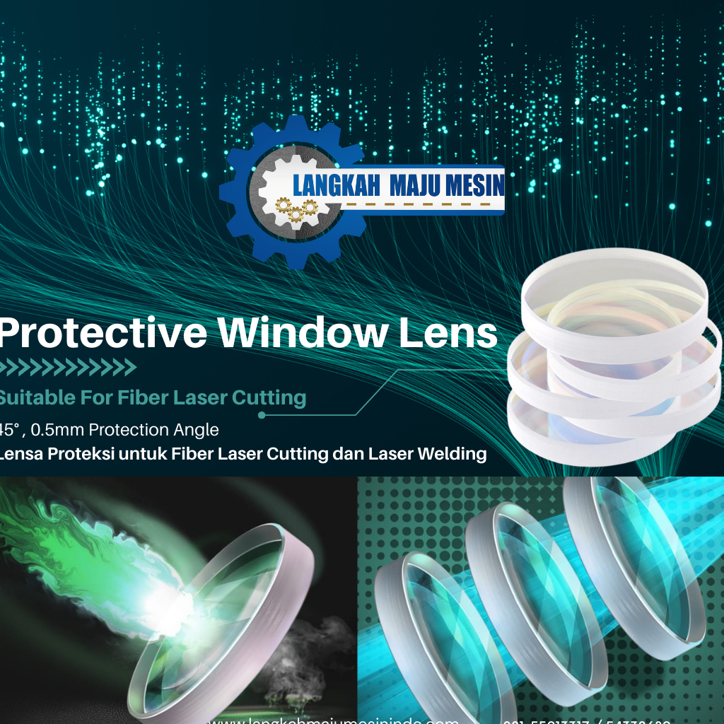 Jual Protective Window Lens for Fiber Laser Cutting Lensa Laser Cutting ...