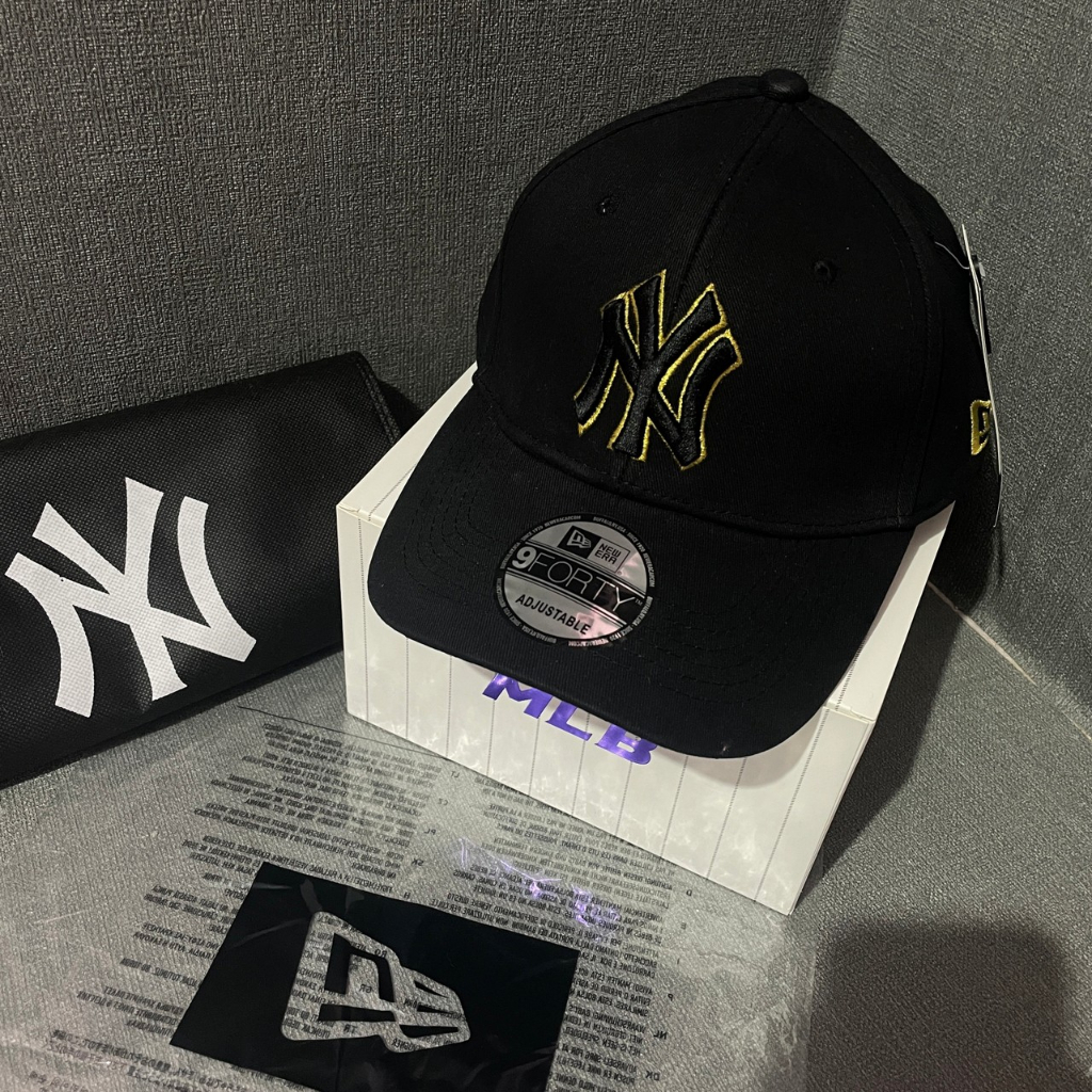 Jual MLB NEW YORK CAP LIST LOGO GOLD | Shopee Indonesia