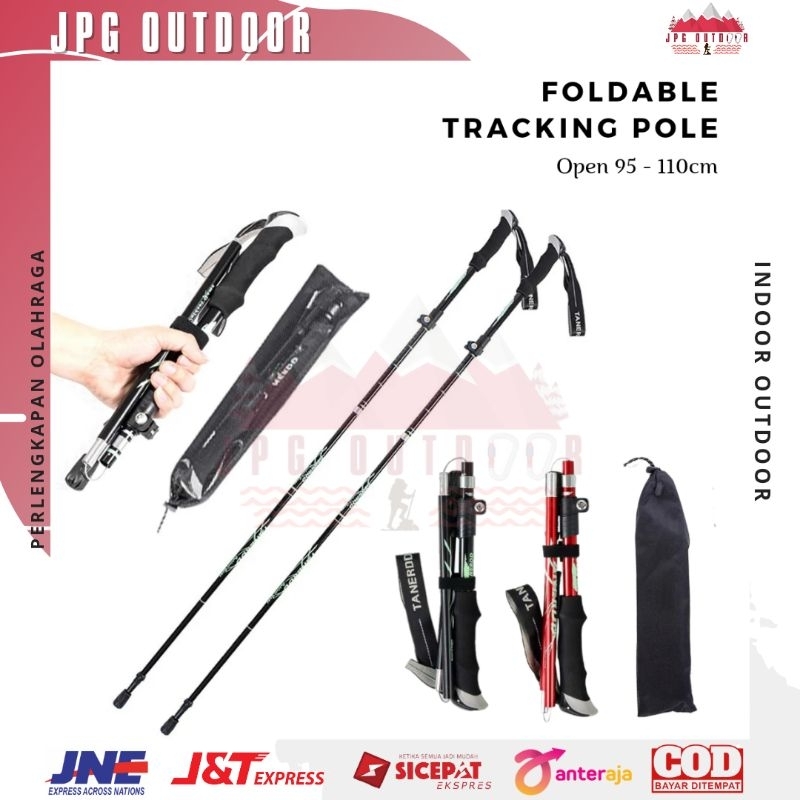 Jual Trekking Pole Tongkat Hiking Tongkat Gunung Lipat Ultralight ...