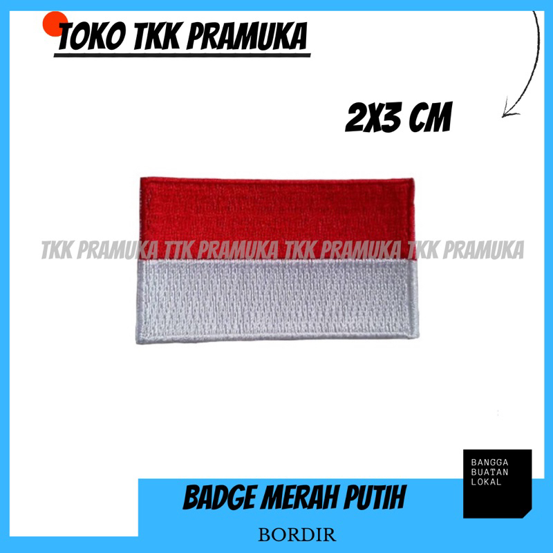 Jual Badge Merah putih bordir (2x3cm) | Shopee Indonesia