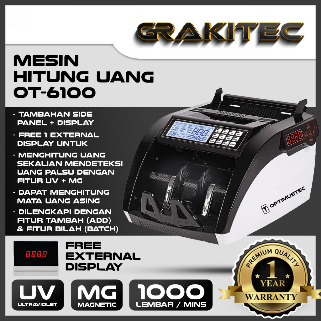 Jual Mesin Penghitung Uang - Alat Hitung Uang Money Counter | Shopee ...
