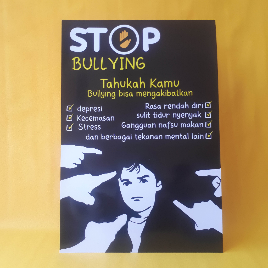 Jual Poster Stop Bullying | Poster Akibat Bullying | Poster Dampak Perundungan | Shopee Indonesia