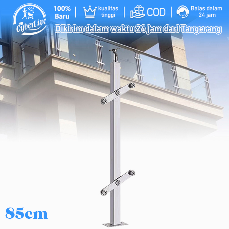Jual 85cm Tiang Railing Tangga Stainless Tangga Stenlis Sus 201 ...