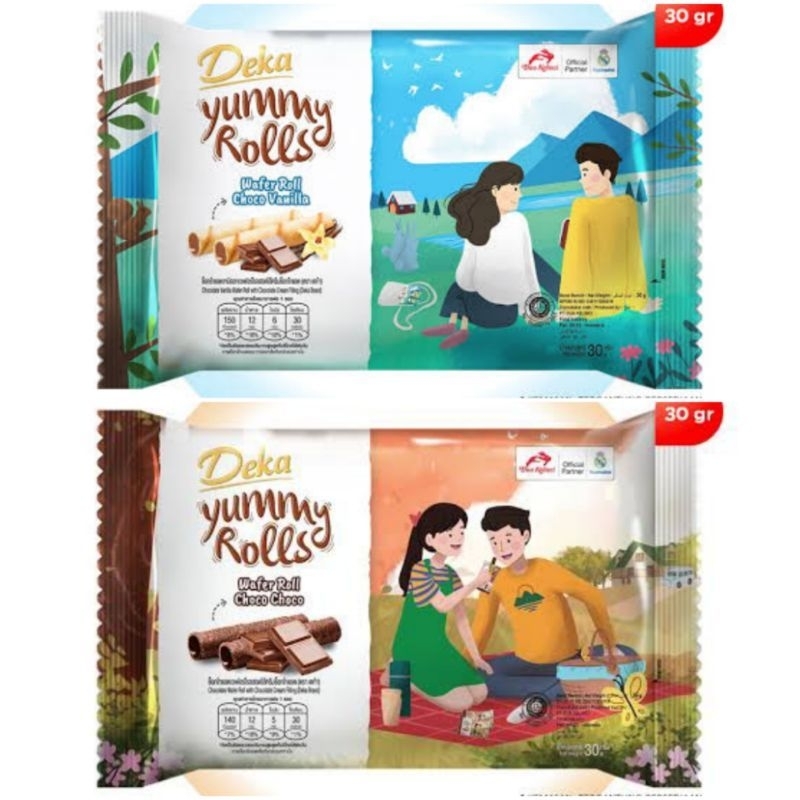 Jual Deka Wafer Roll Deka Yummy Roll ChocoChoco / Deka Yummy Roll Choco ...