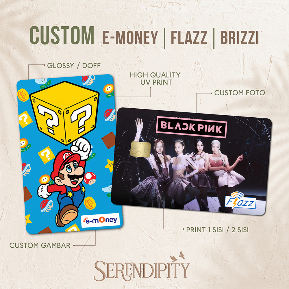 Jual Kartu E-Money eToll Flazz Brizzi Card Custom Print UV | Shopee ...