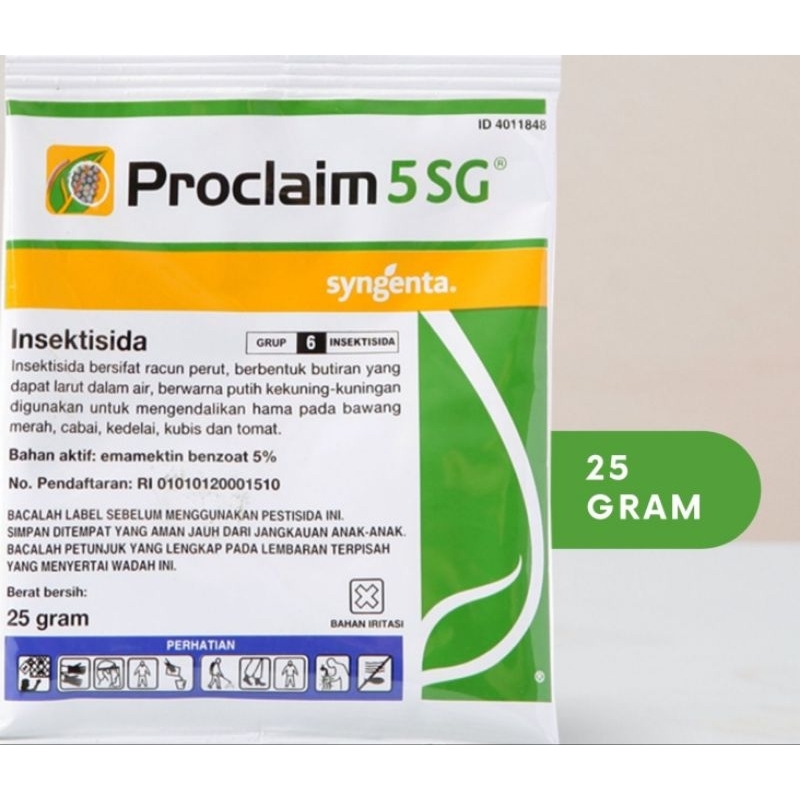 Jual Insektisida PROCLAIM 5 SG Obat Ulat Grayak Tanaman 25 Gram ...