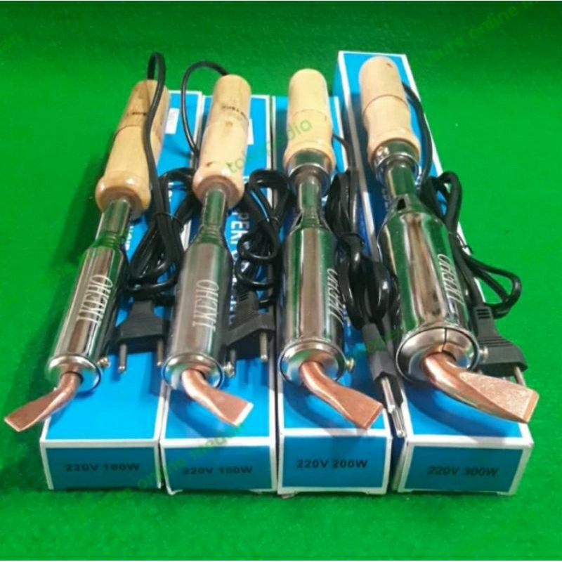 Jual Solder lurus Listrik Gagang Kayu 100wat 100 watt , ujung solder ...