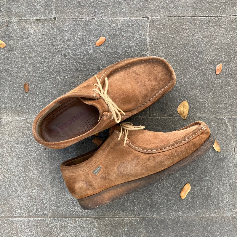Jual Clarks Originals Wallabee Cola Suede | Shopee Indonesia