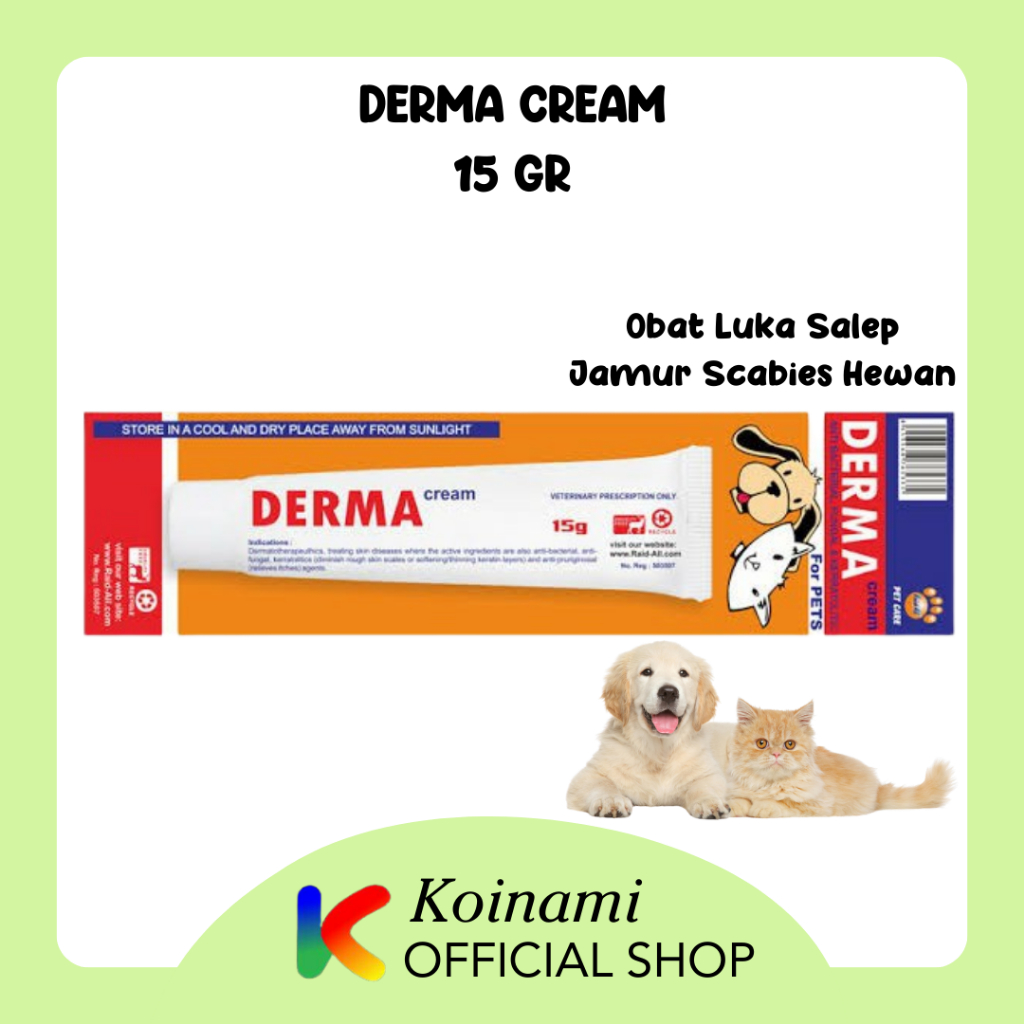 Jual DERMA CREAM 15gr / raid all / obat luka salep jamur scabies ...