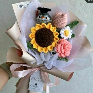 Jual KOREAN BOUQUET BUCKET BUKET BUNGA RAJUT BUKET BUNGA WISUDA KADO ...