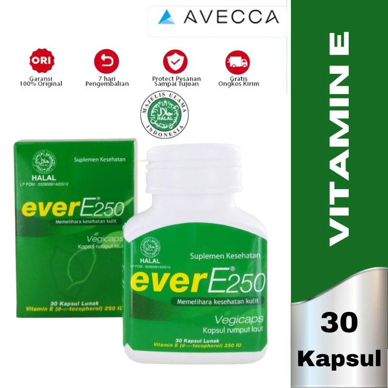 Jual Ever E 250 IU Softcapsules 30 Kapsul / 12 Kapsul / Skin Beauty 30 ...