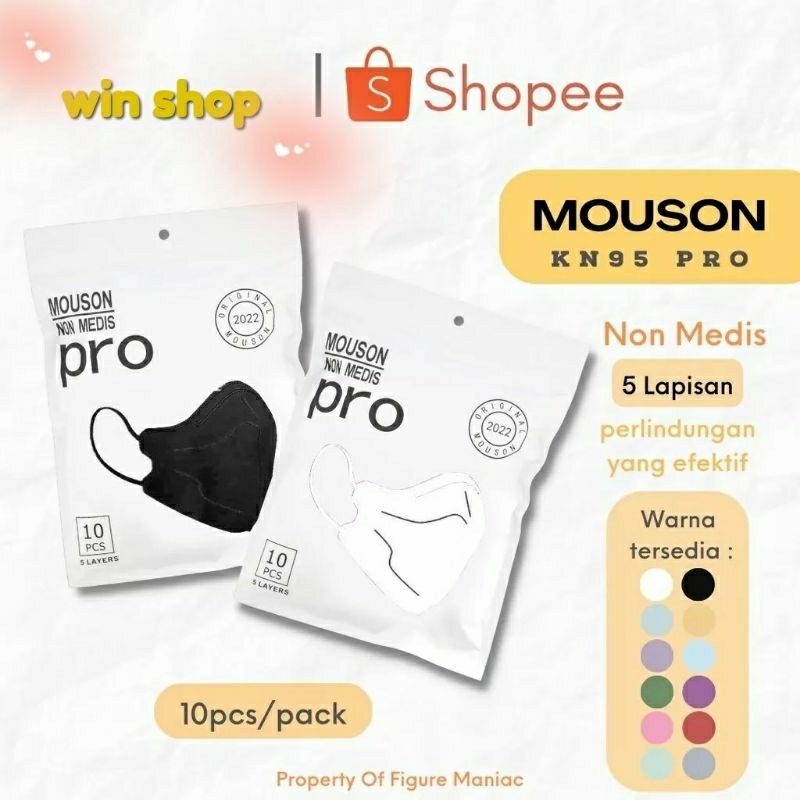 Jual MASKER KN95 PRO MOUSON 5 PLY (10 pcs) | Shopee Indonesia